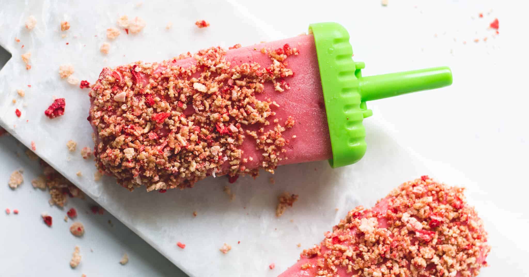 Strawberry Shortcake Popsicles - Gluten Free!