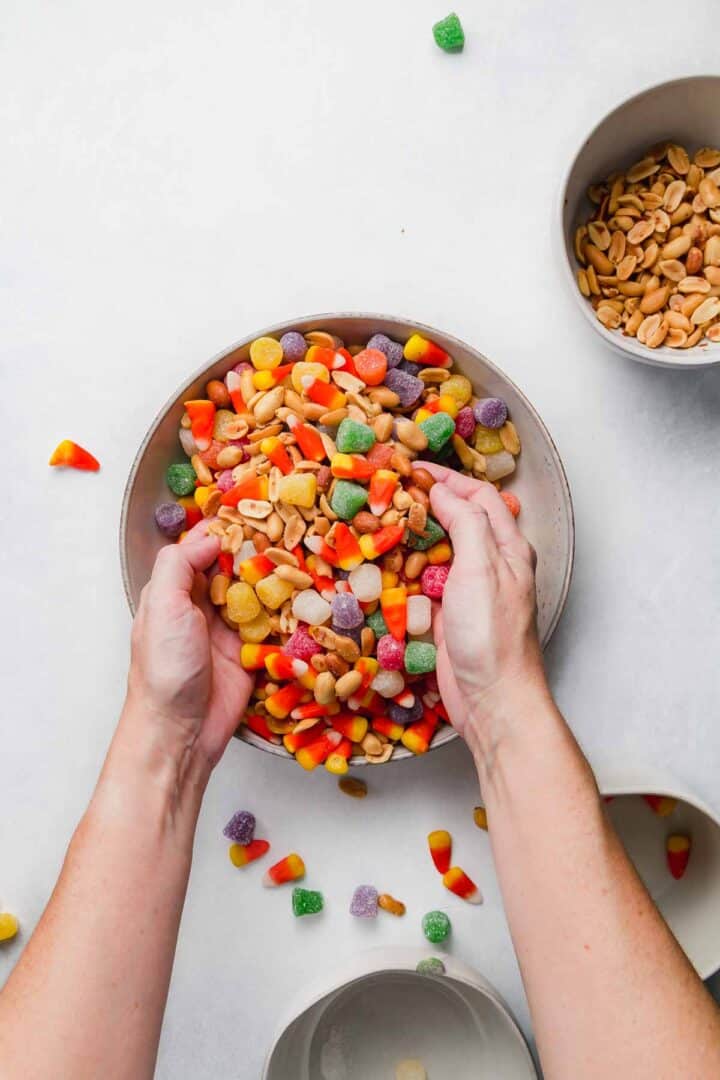 Candy Corn Trail Mix » Candy Corn, Peanuts, & Spice Drops