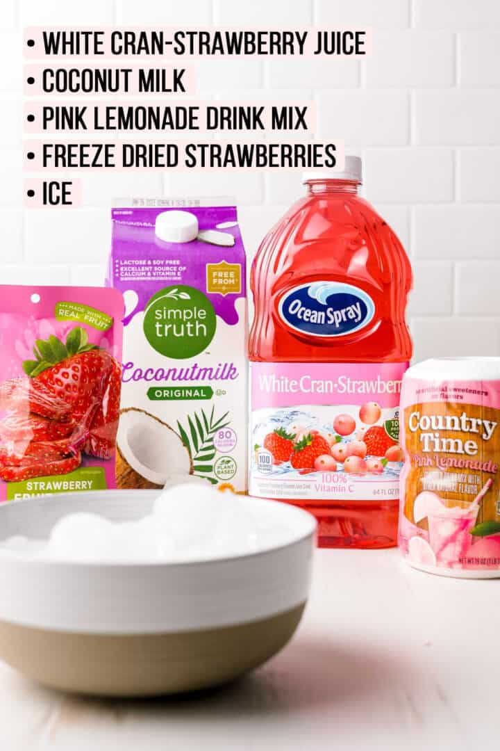 Starbucks Pink Drink Recipe with White Cran-Strawberry Juice